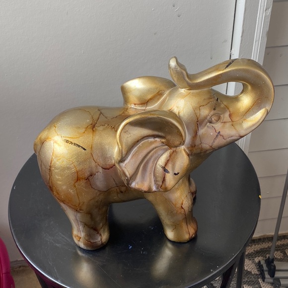 Art | Gold Elephant Statue | Poshmark